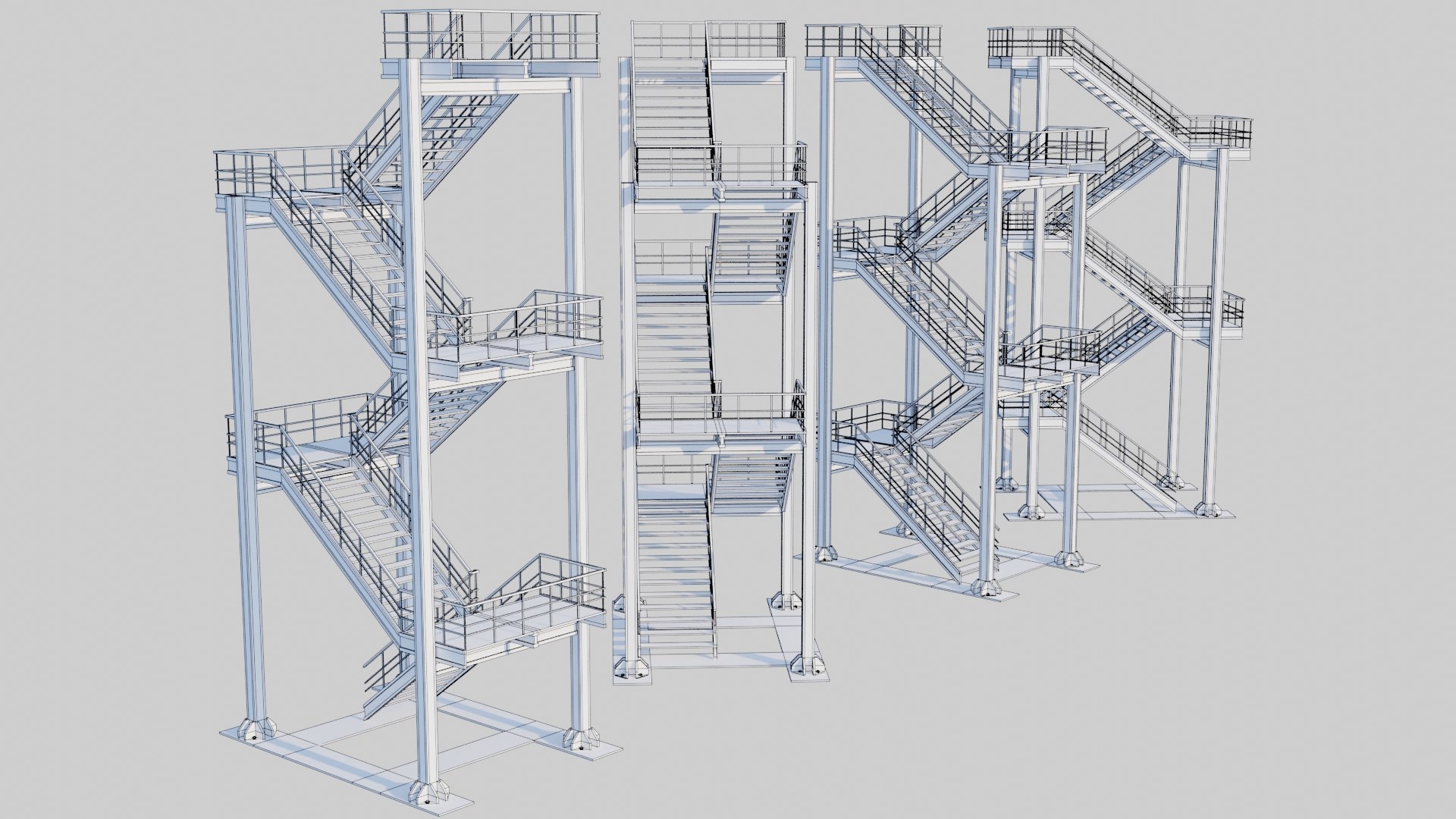 Industrial Stair 3D model - TurboSquid 1952107