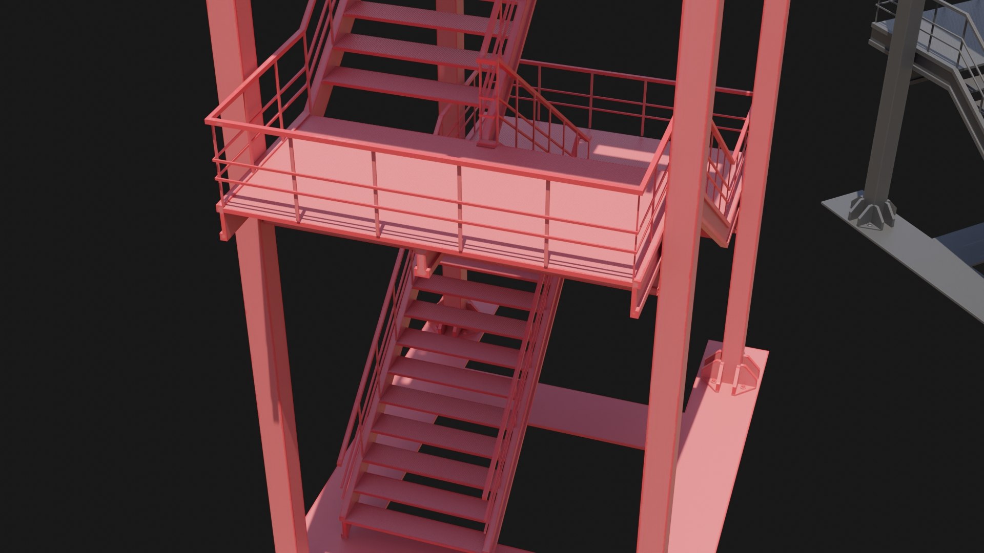 Industrial Stair 3D model - TurboSquid 1952107