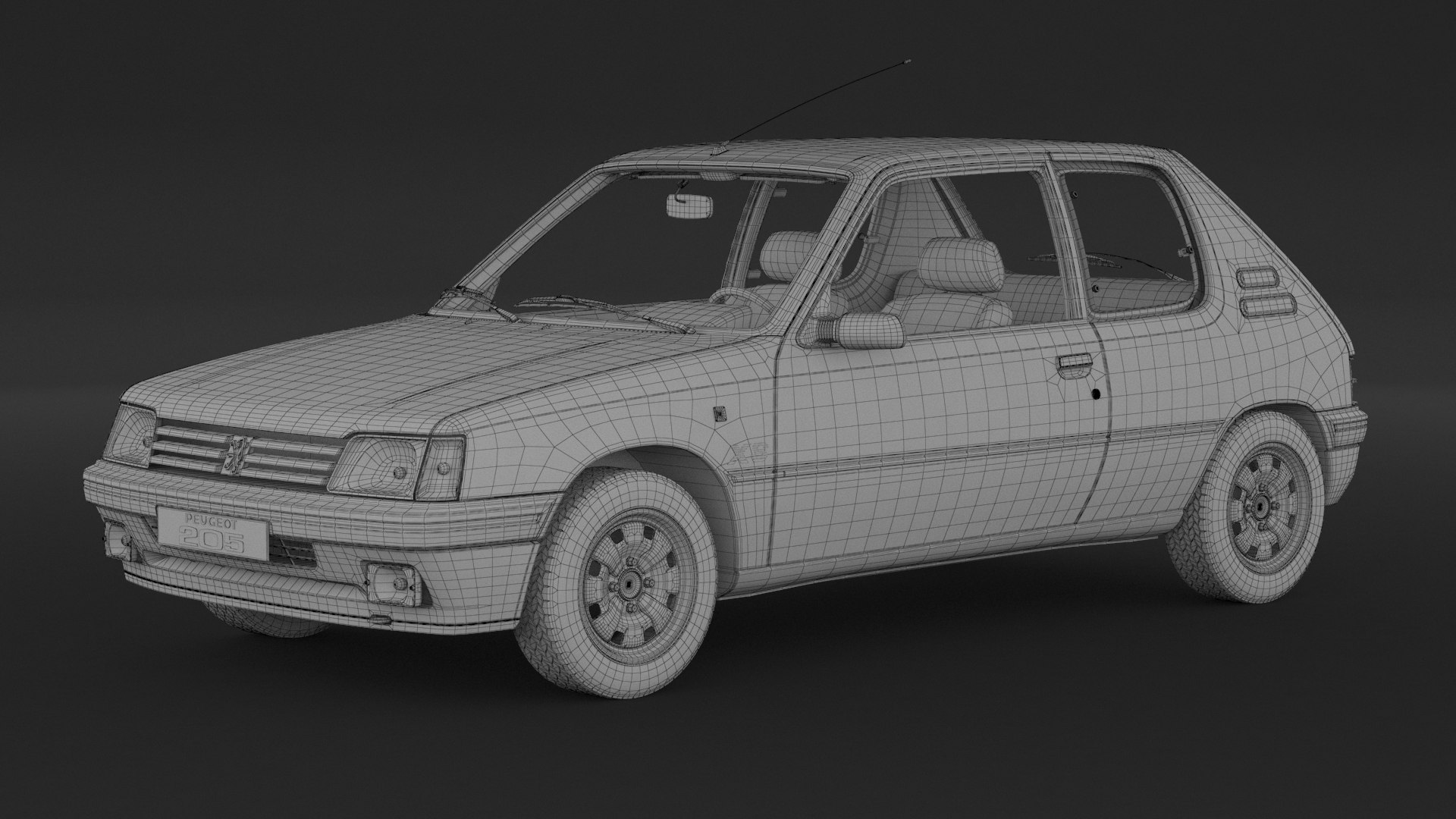 3D Peugeot 205 XS Model - TurboSquid 1971027