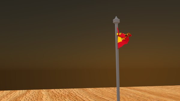 3d model flag animation