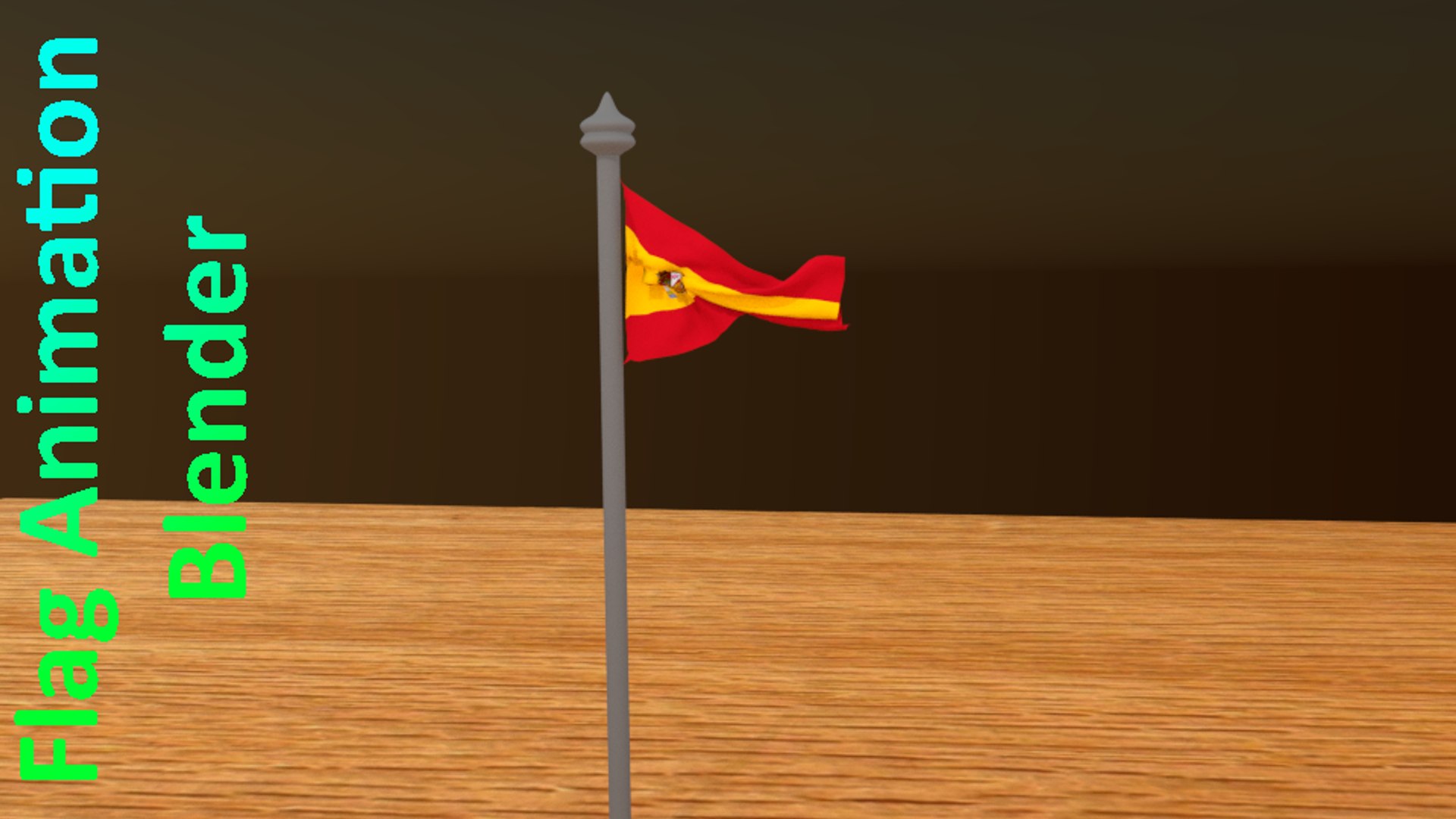 3d model flag animation
