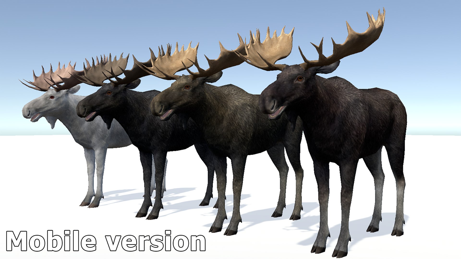Moose Family 3D model - TurboSquid 2140477