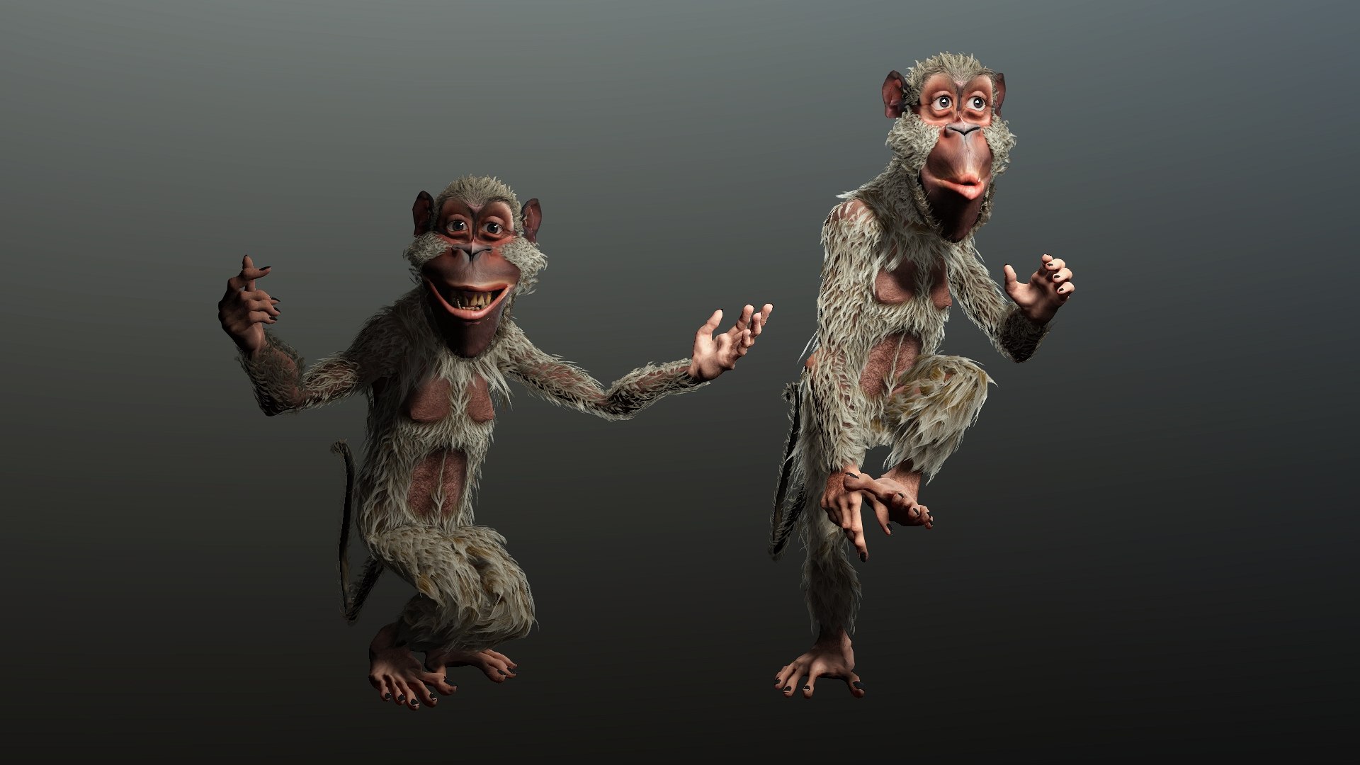 3D Monkey - TurboSquid 2219730