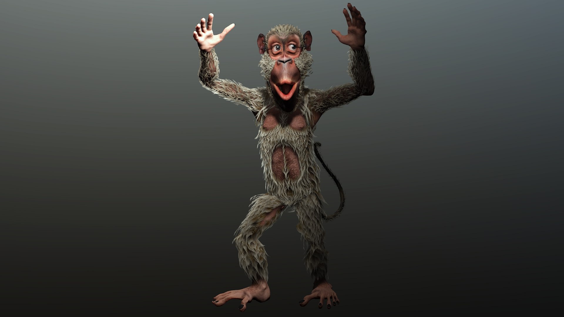 3D Monkey - TurboSquid 2219730