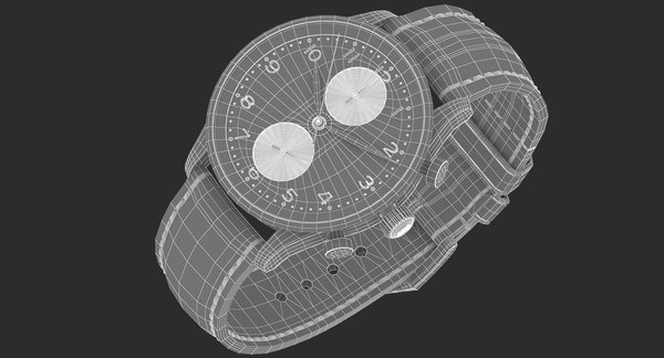 3D model realistic chronograph watch - TurboSquid 1348279