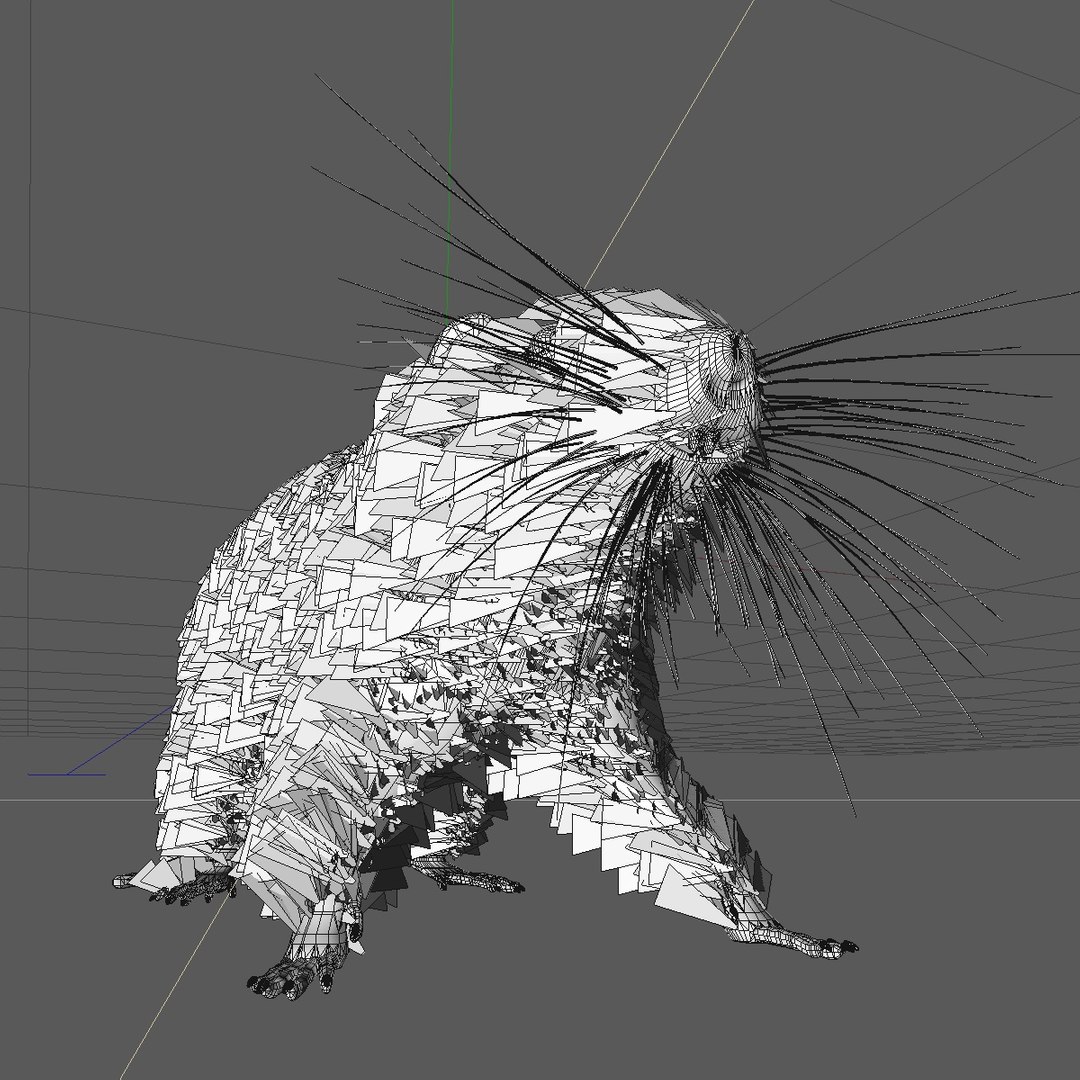 3d Black Mouse Rat Standing