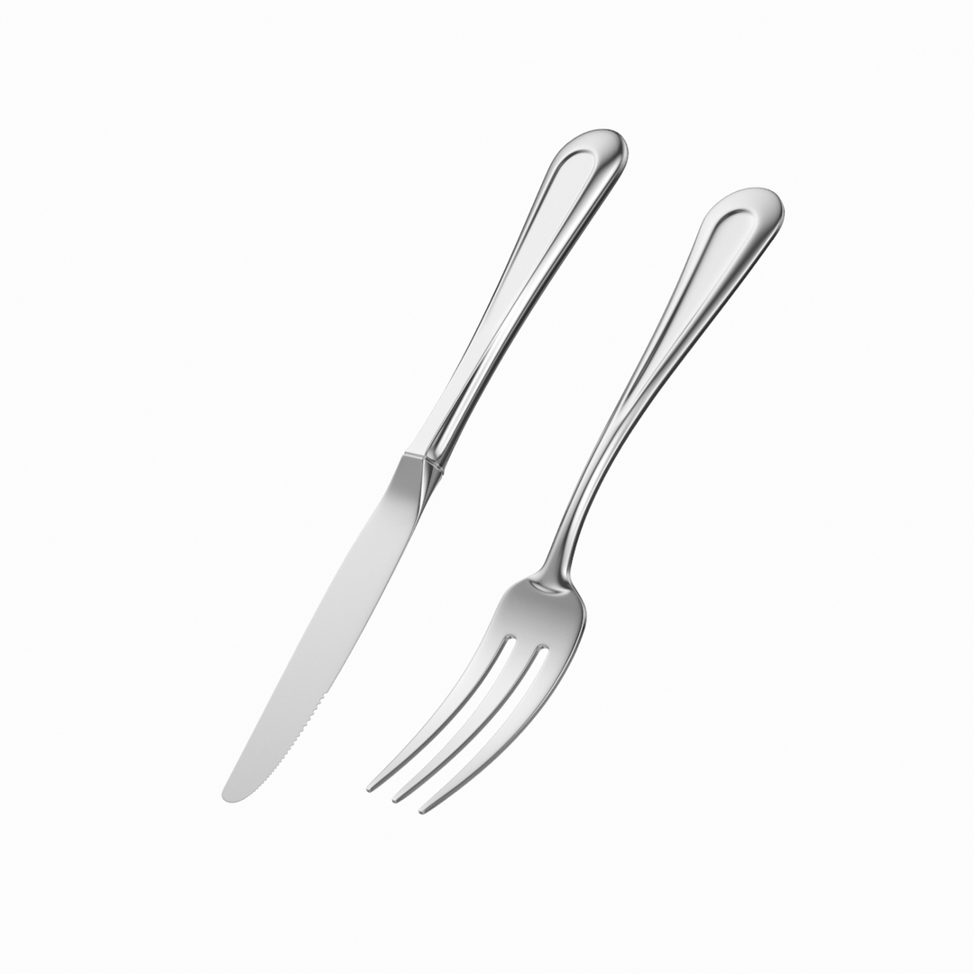 Classic Cutlery Dessert Knife Fork 3D Model - TurboSquid 1362275