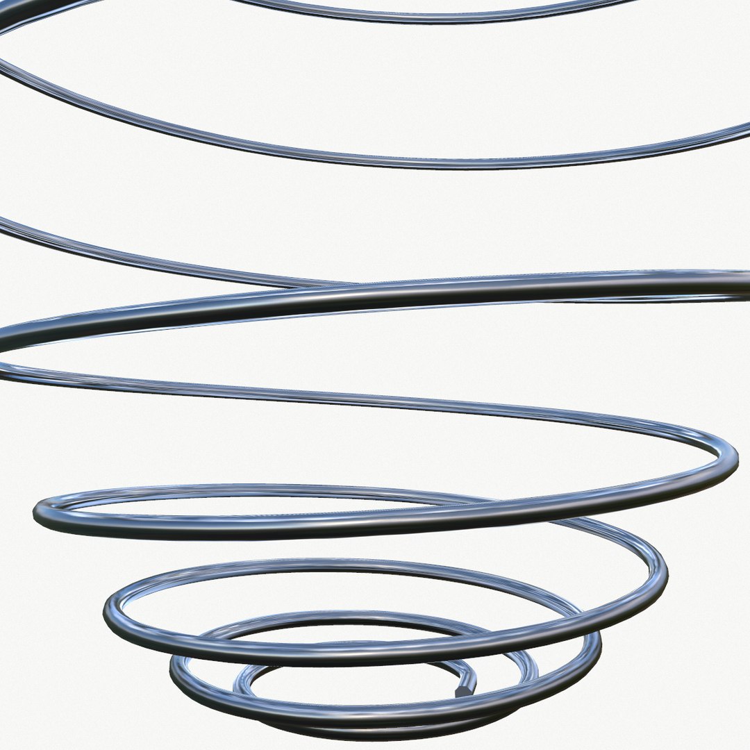 Metal spiral spring 3D model - TurboSquid 1410702