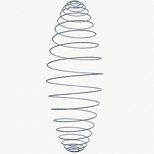 3d Model Of Metal Spiral