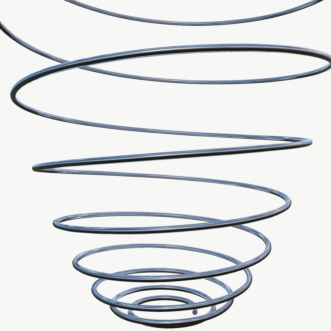 Metal spiral spring 3D model - TurboSquid 1410702