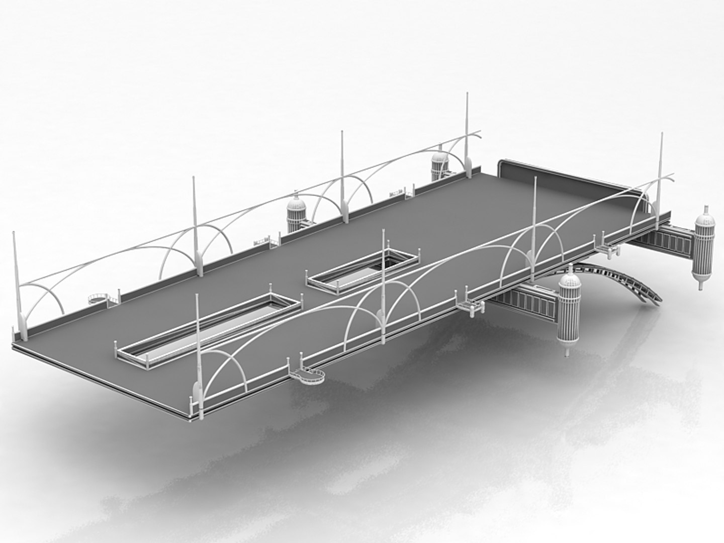 3D Landing Platform Dock Building - TurboSquid 1642189