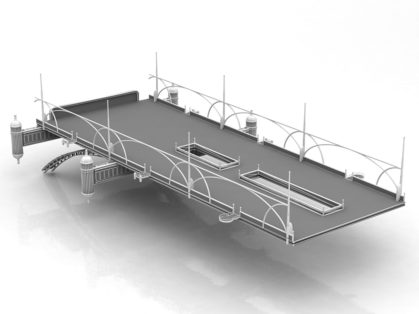 3D Landing Platform Dock Building - TurboSquid 1642189