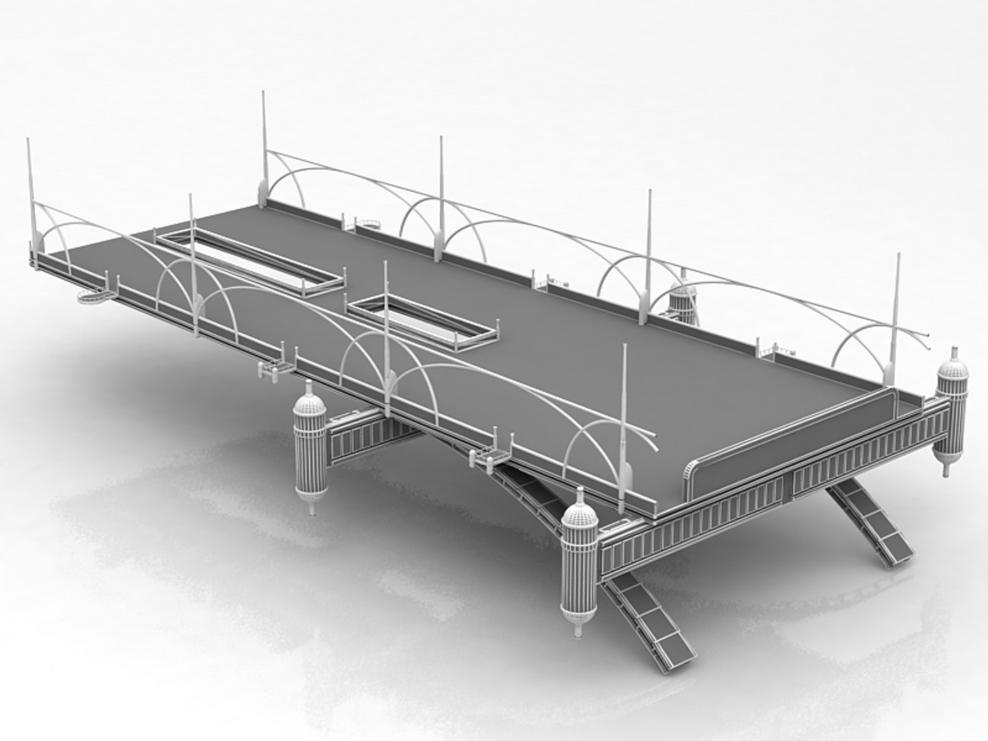 3D Landing Platform Dock Building - TurboSquid 1642189