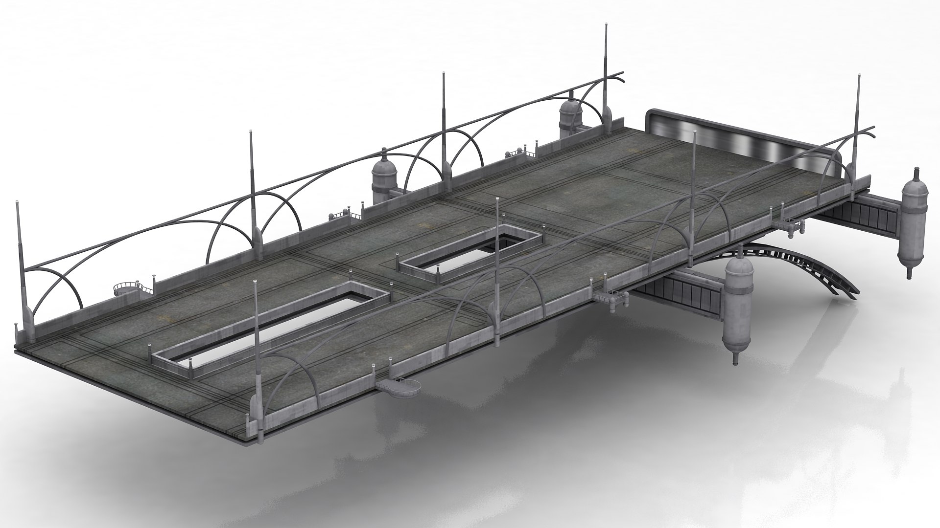 3D Landing Platform Dock Building - TurboSquid 1642189