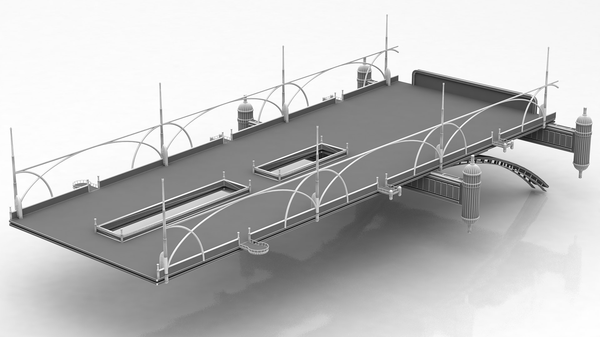 3D Landing Platform Dock Building - TurboSquid 1642189