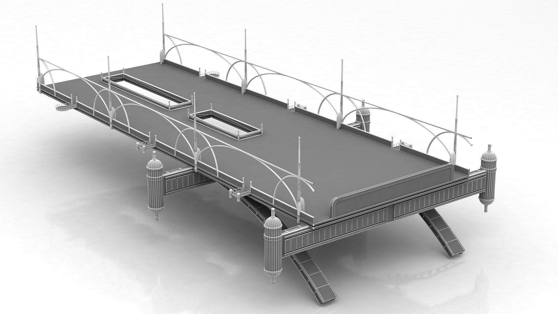 3D Landing Platform Dock Building - TurboSquid 1642189