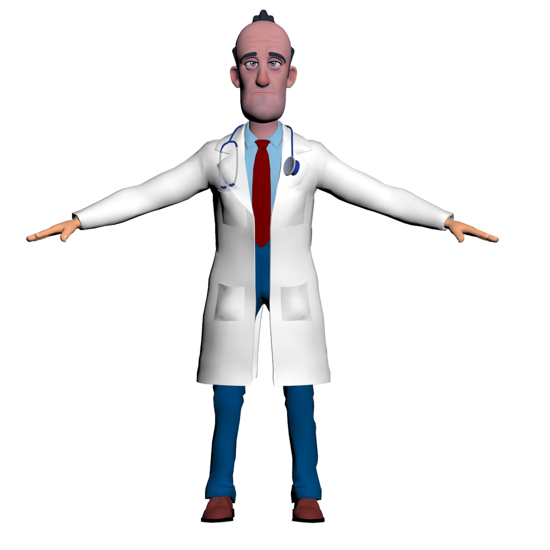 3D Doctor Toon Male Man Model - TurboSquid 1384292
