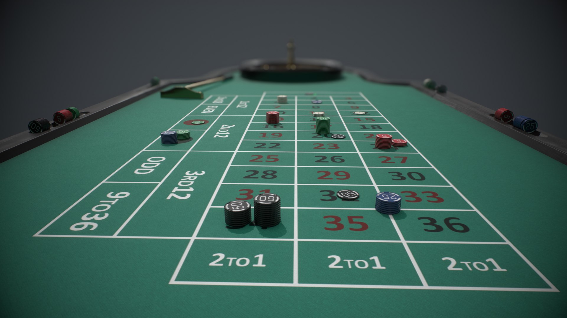 Roulette Table Pbr 3D Model - TurboSquid 1453584