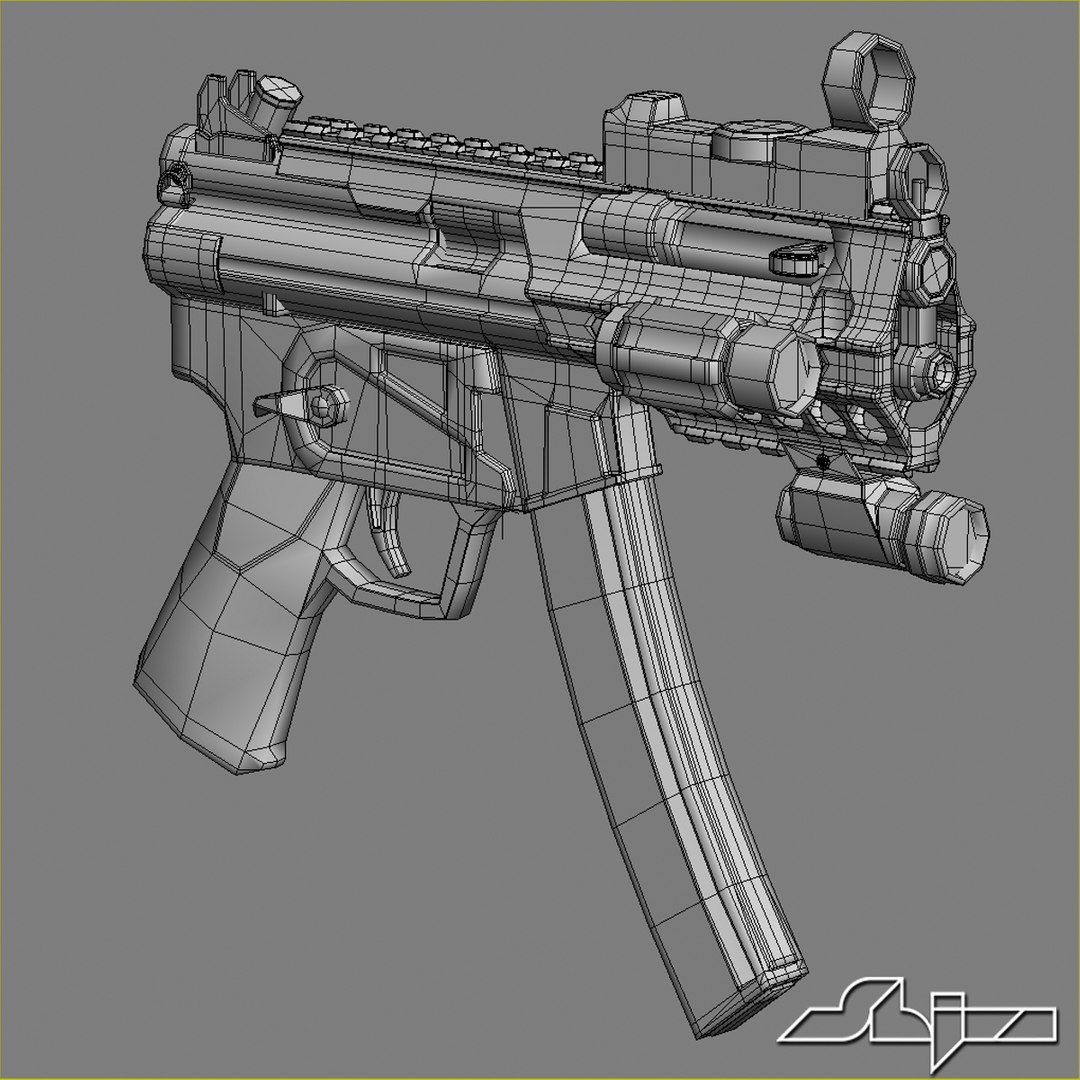 Submachine Gun Mp5 3d Model