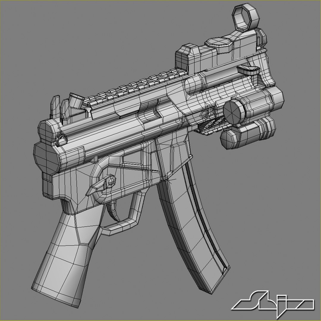 Submachine Gun Mp5 3d Model