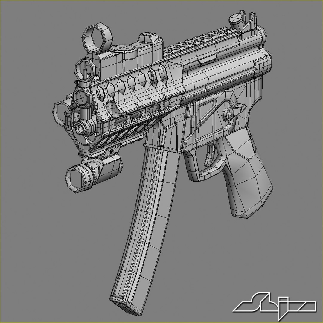 Submachine Gun Mp5 3d Model