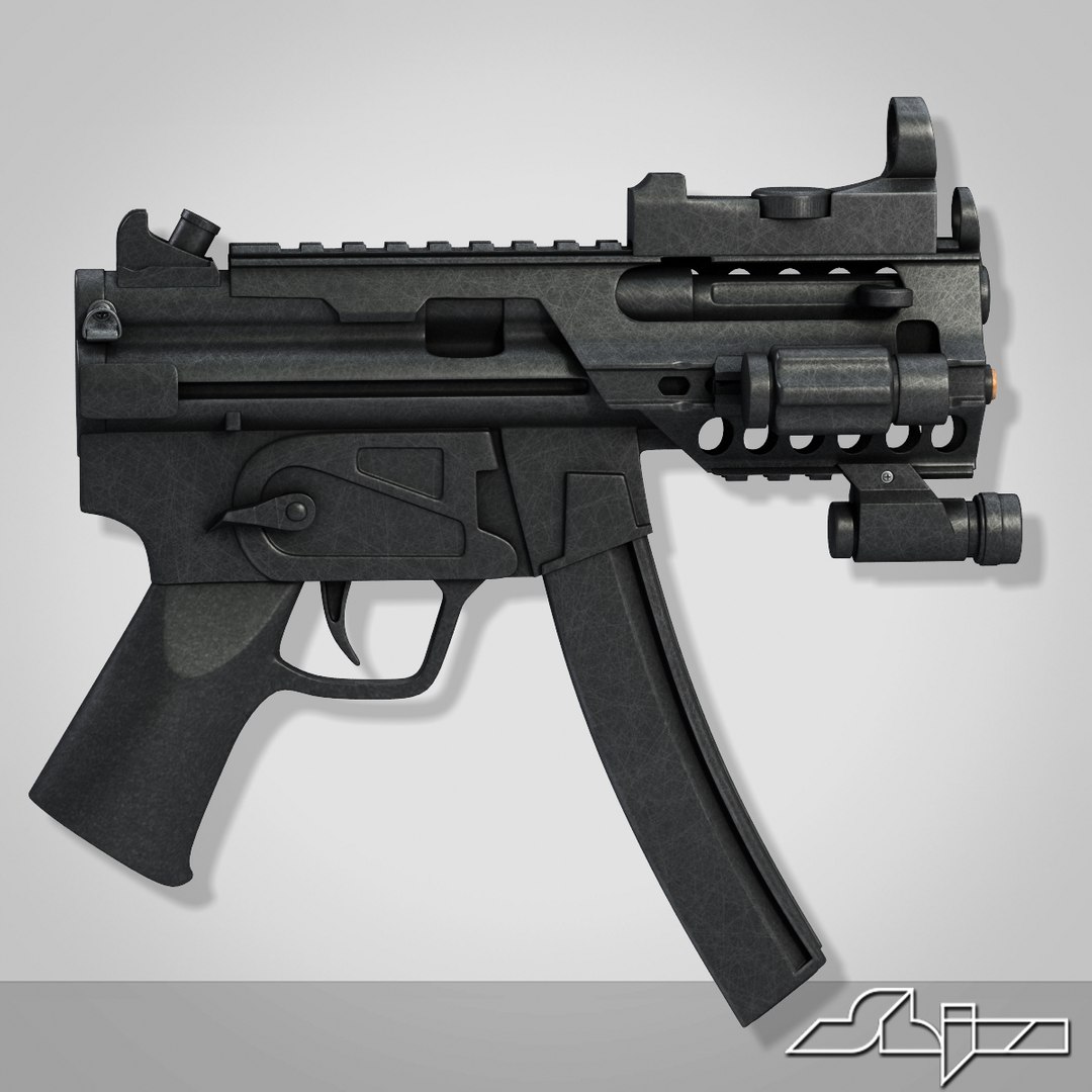 Submachine Gun Mp5 3d Model