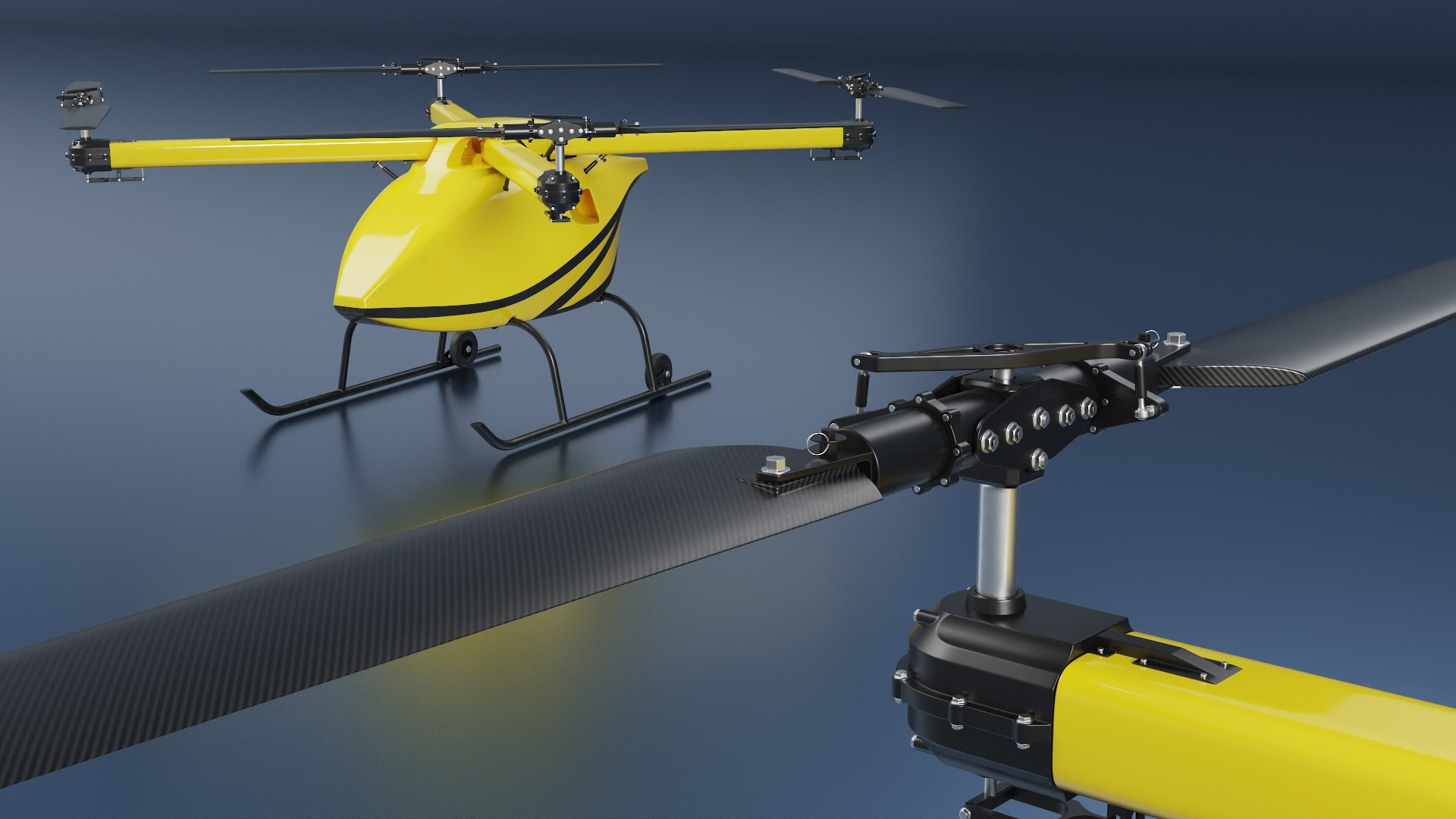 Offshore Cargo Delivery UAV With Hook Rigged 3D Model - TurboSquid 2392306