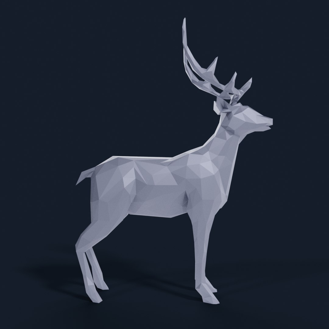 3D Low Poly Deer - TurboSquid 1848853