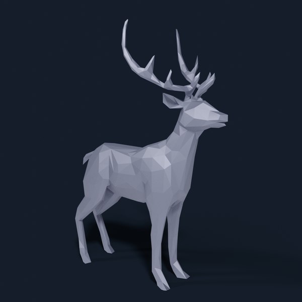 3D Low Poly Deer - TurboSquid 1848853