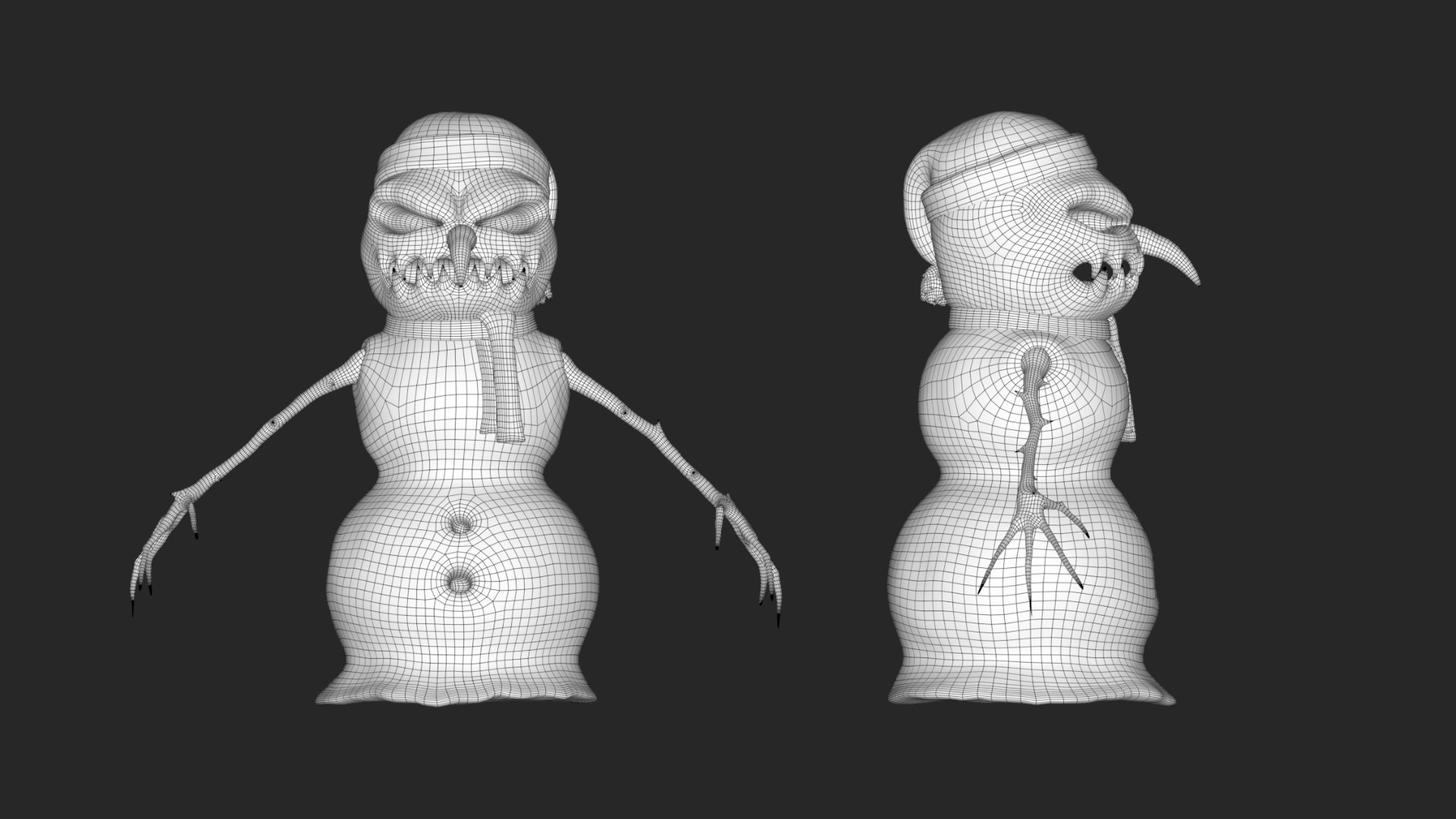 Evil Snowman 3D Model - TurboSquid 1862597