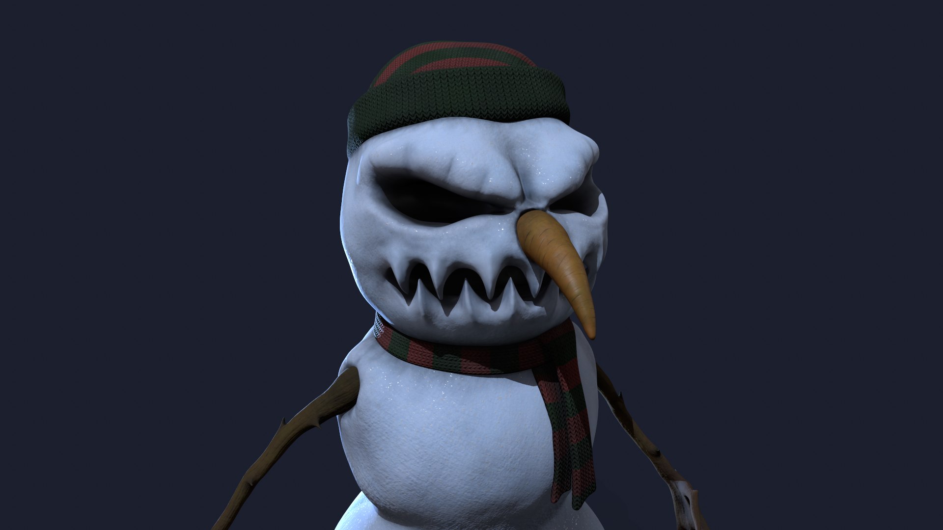 Evil Snowman 3D Model - TurboSquid 1862597