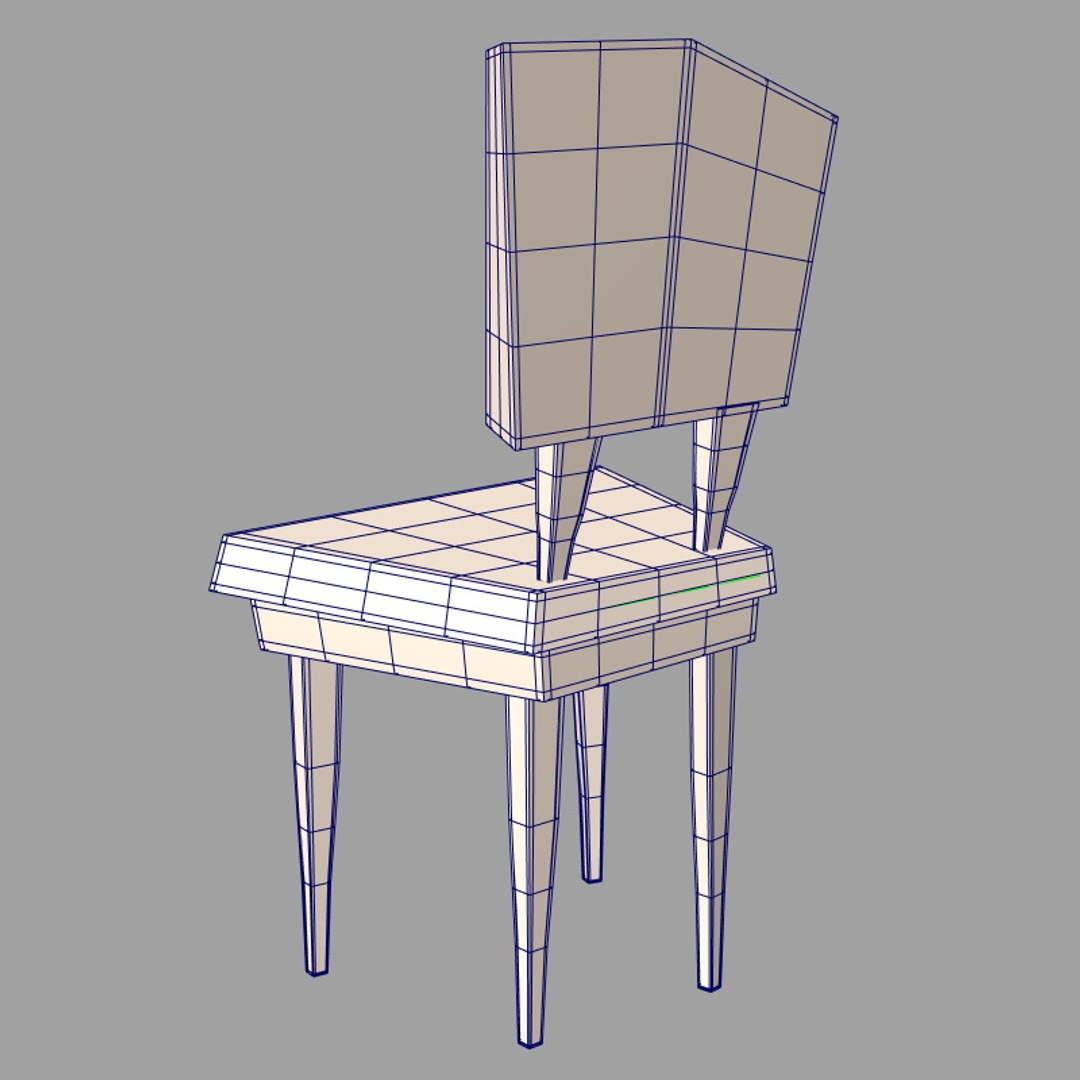 3d Model Cartoon Chair Table
