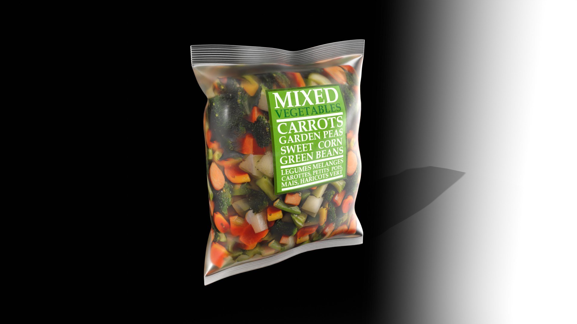 3D Frozen Vege Package - TurboSquid 2290616