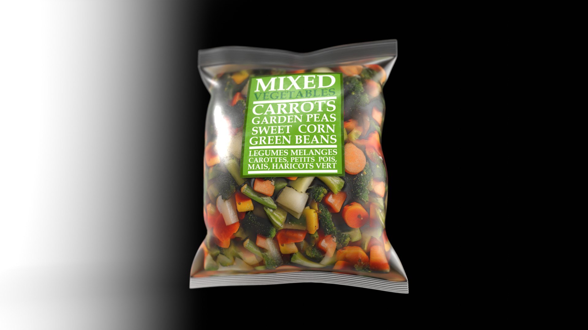 3D Frozen Vege Package - TurboSquid 2290616