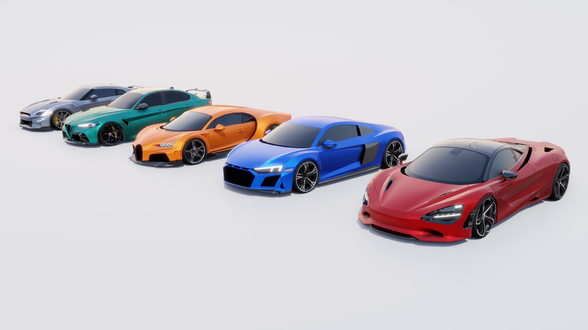 Sports Cars Lowpoly Pack 2024 3D - TurboSquid 2175347