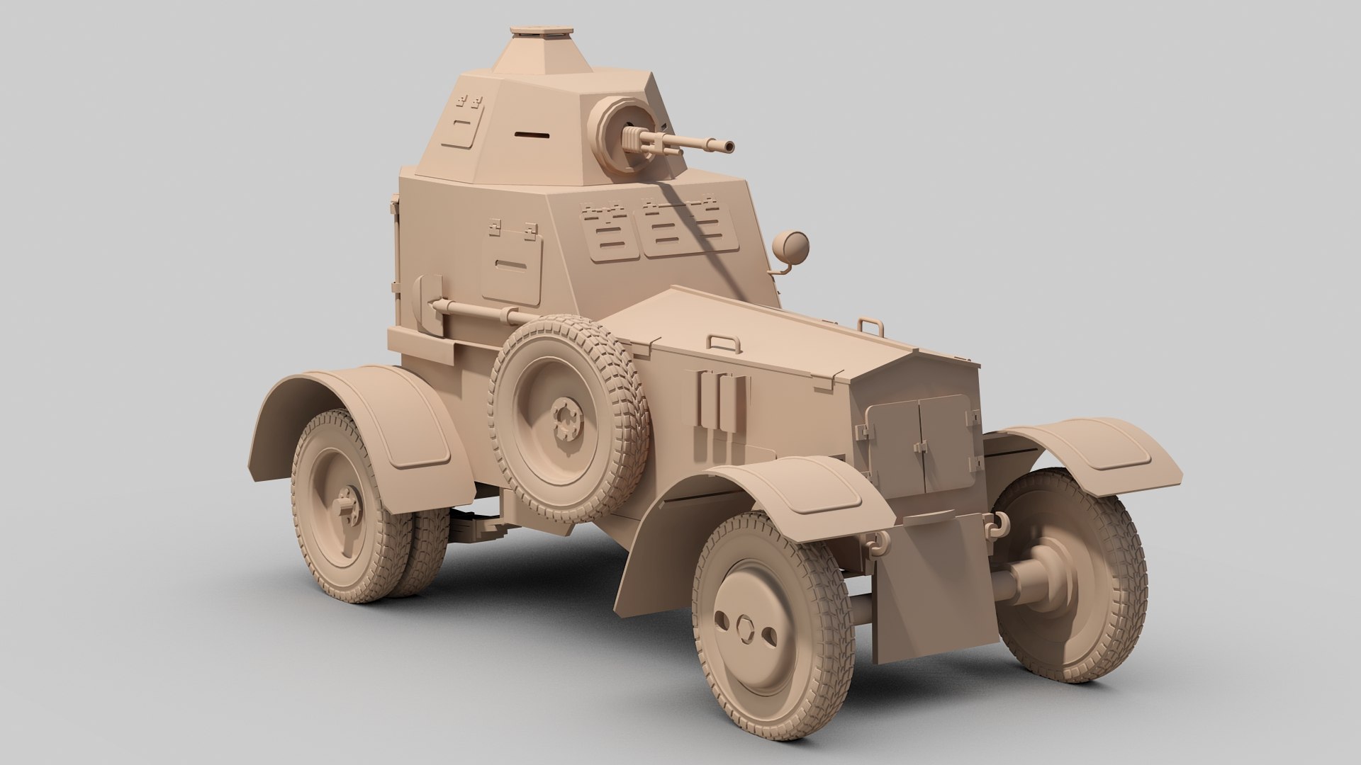 3D Ww2 Wz 34 Armored Car - TurboSquid 1529331