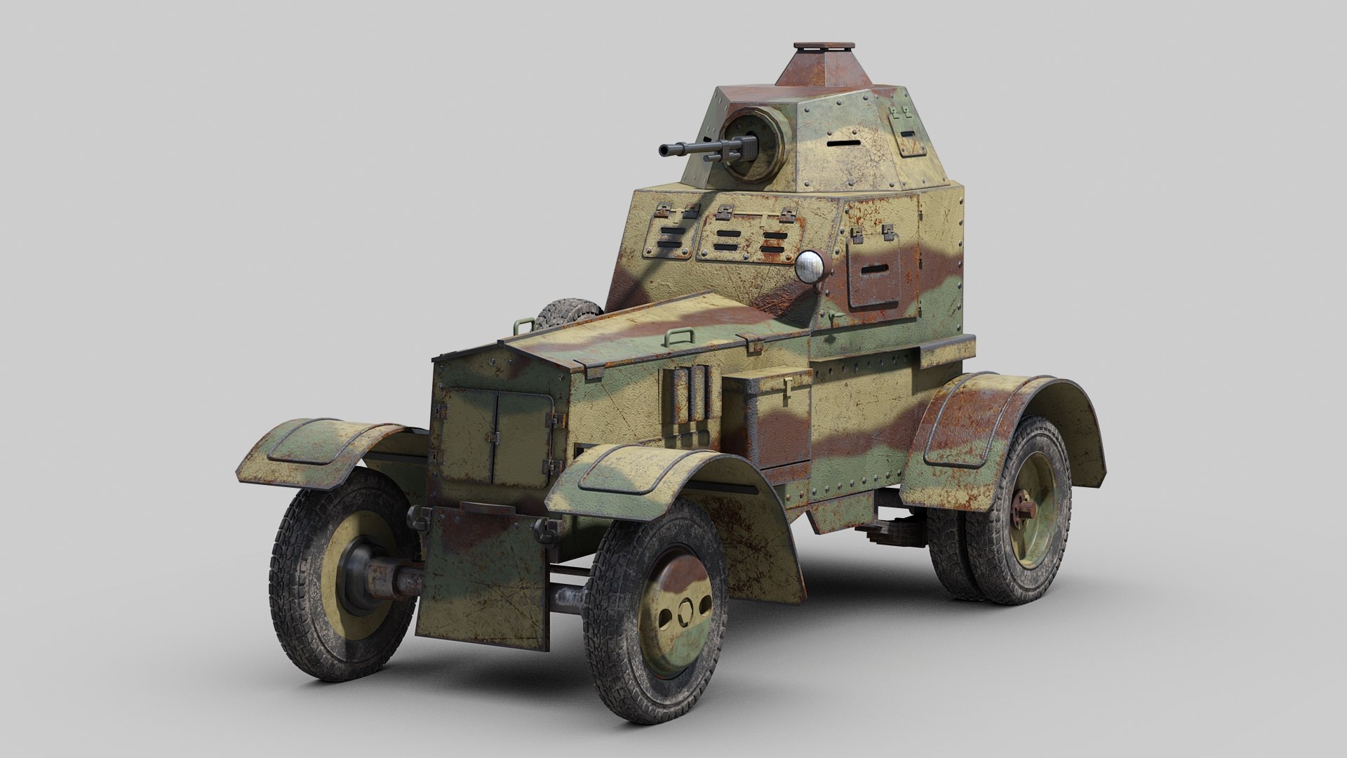 3D Ww2 Wz 34 Armored Car - TurboSquid 1529331