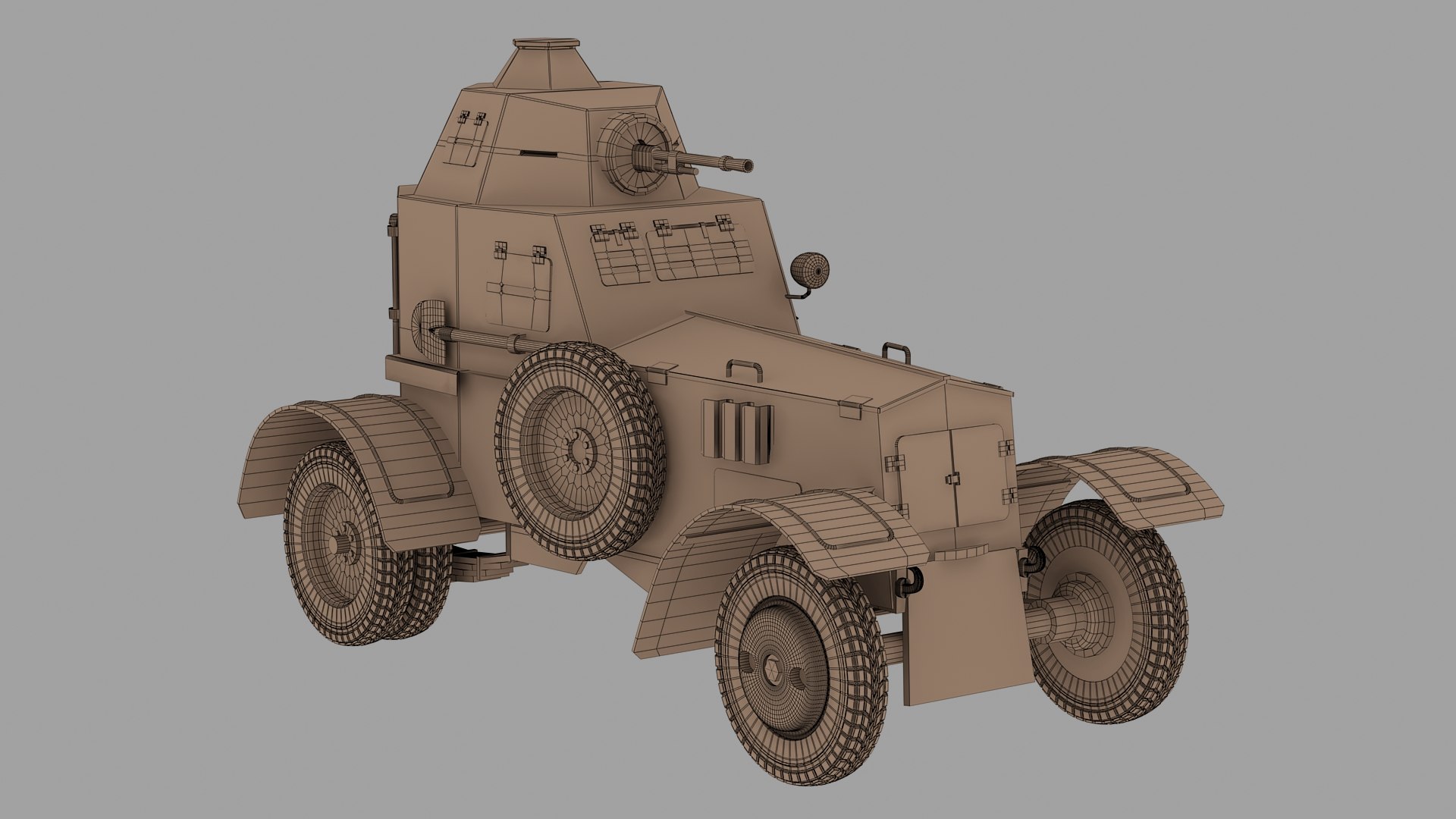 3D Ww2 Wz 34 Armored Car - TurboSquid 1529331
