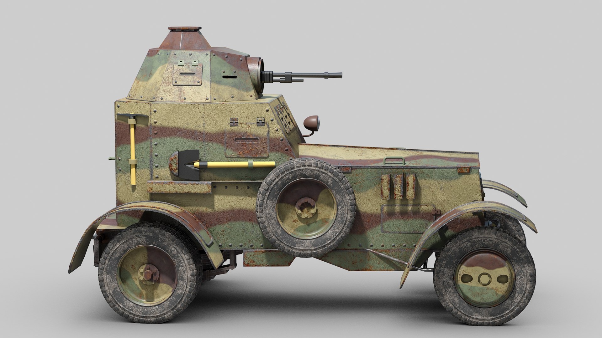 3D Ww2 Wz 34 Armored Car - TurboSquid 1529331