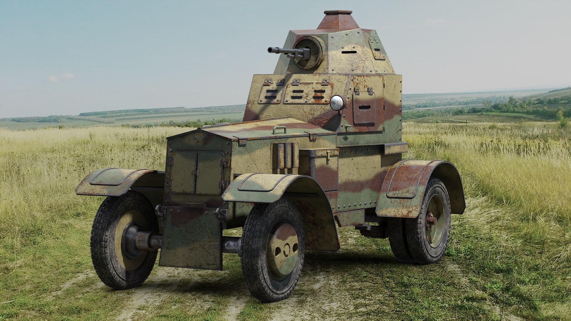 3D Ww2 Wz 34 Armored Car - TurboSquid 1529331