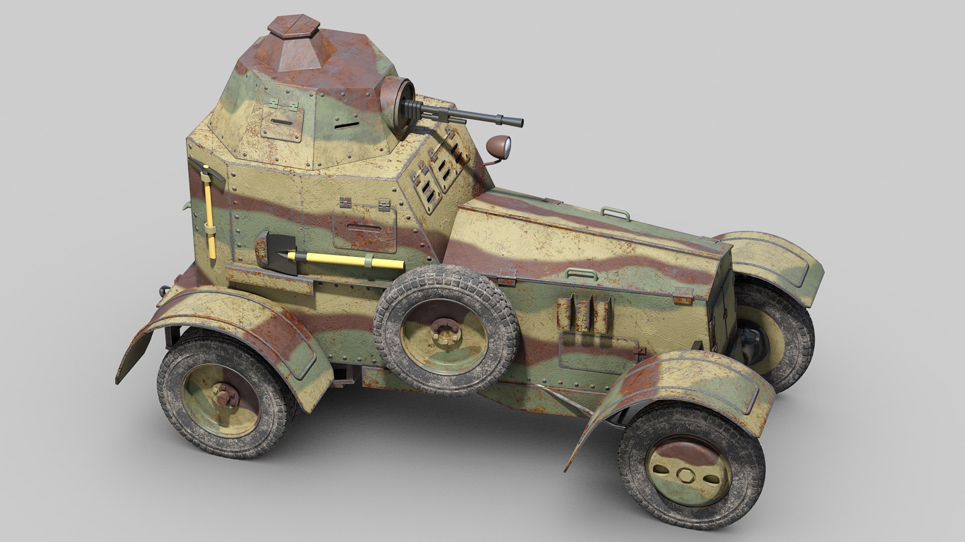 3D Ww2 Wz 34 Armored Car - TurboSquid 1529331