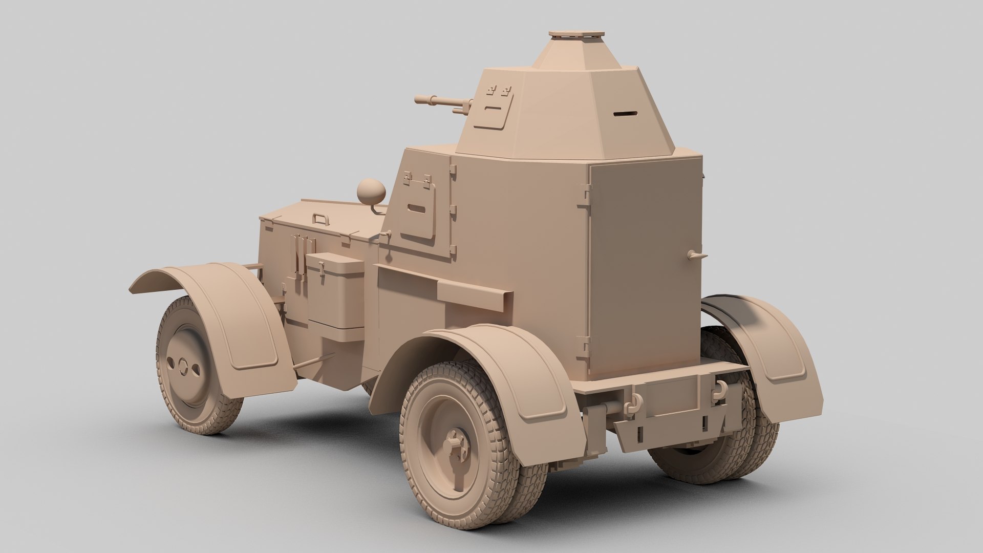 3D Ww2 Wz 34 Armored Car - TurboSquid 1529331
