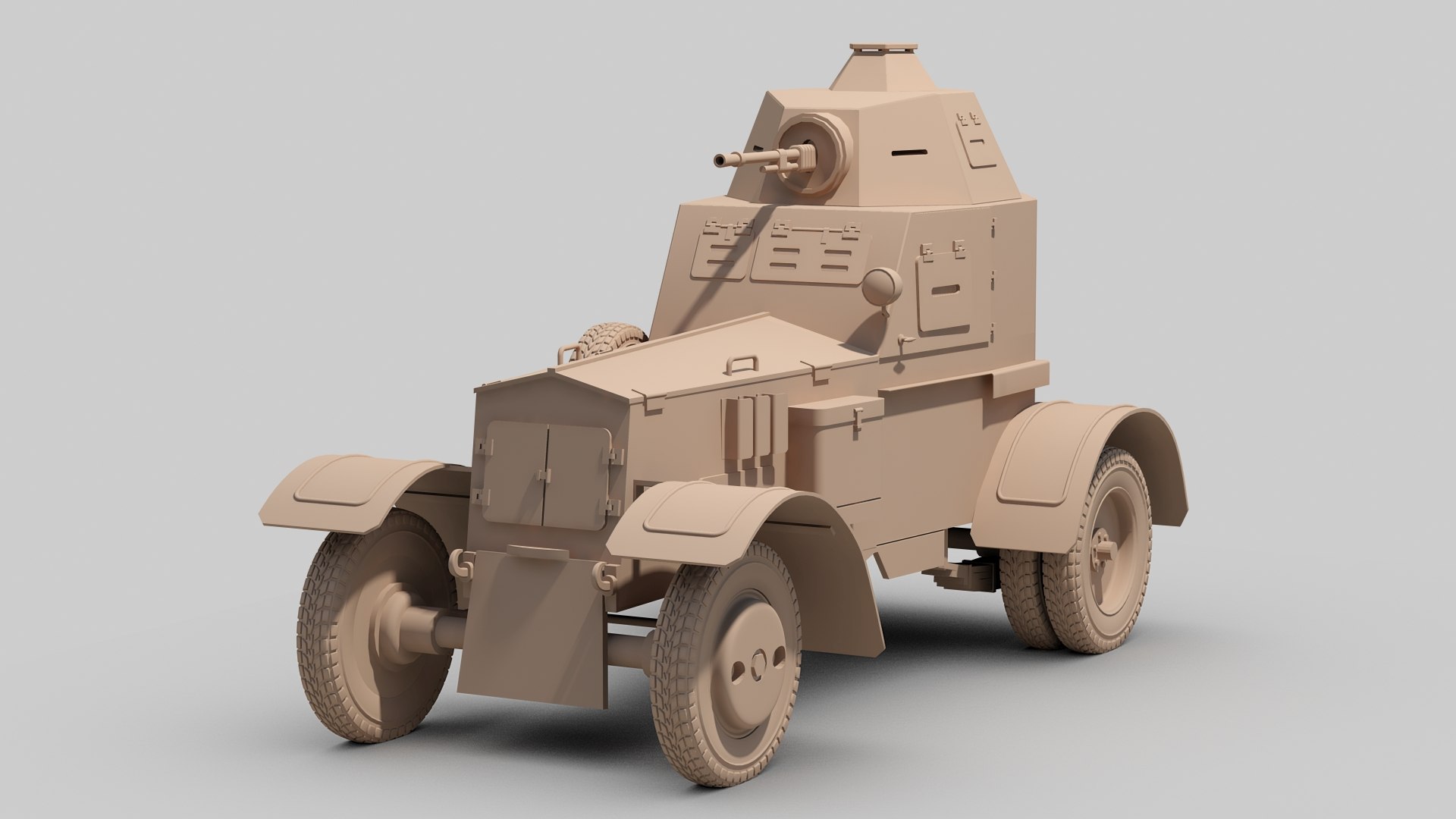 3D Ww2 Wz 34 Armored Car - TurboSquid 1529331