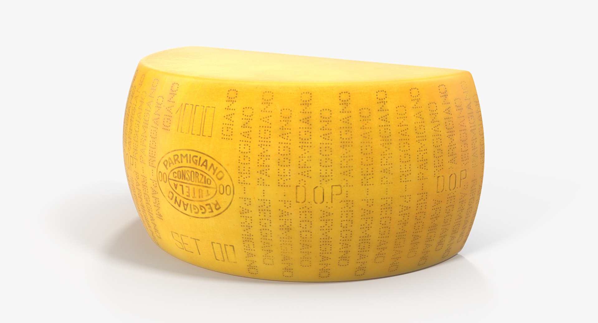 Parmesan cheese half wheel 3D - TurboSquid 1288752
