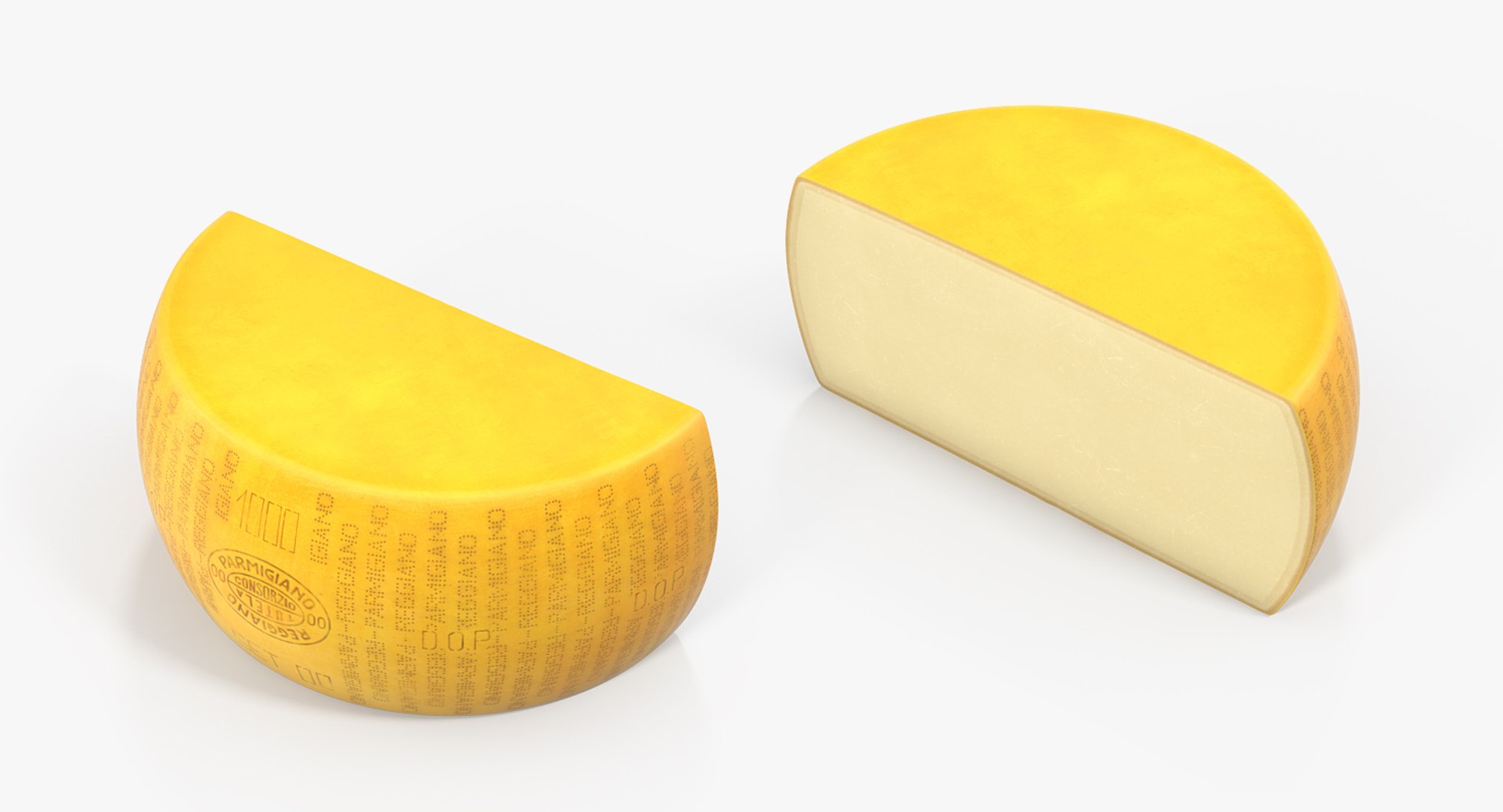 Parmesan cheese half wheel 3D - TurboSquid 1288752