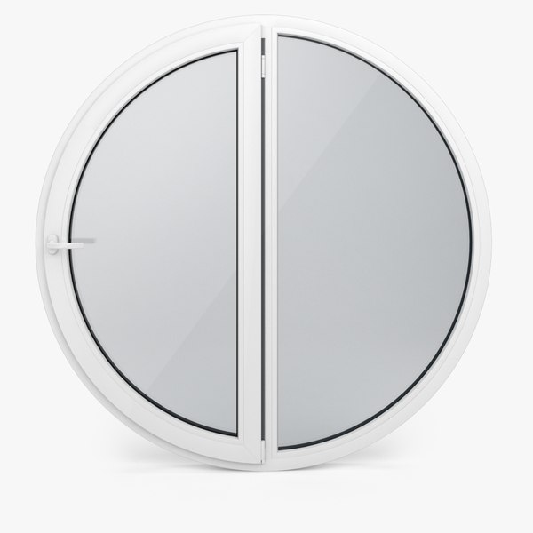 modern pvc circular window 3d model