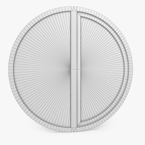 modern pvc circular window 3d model