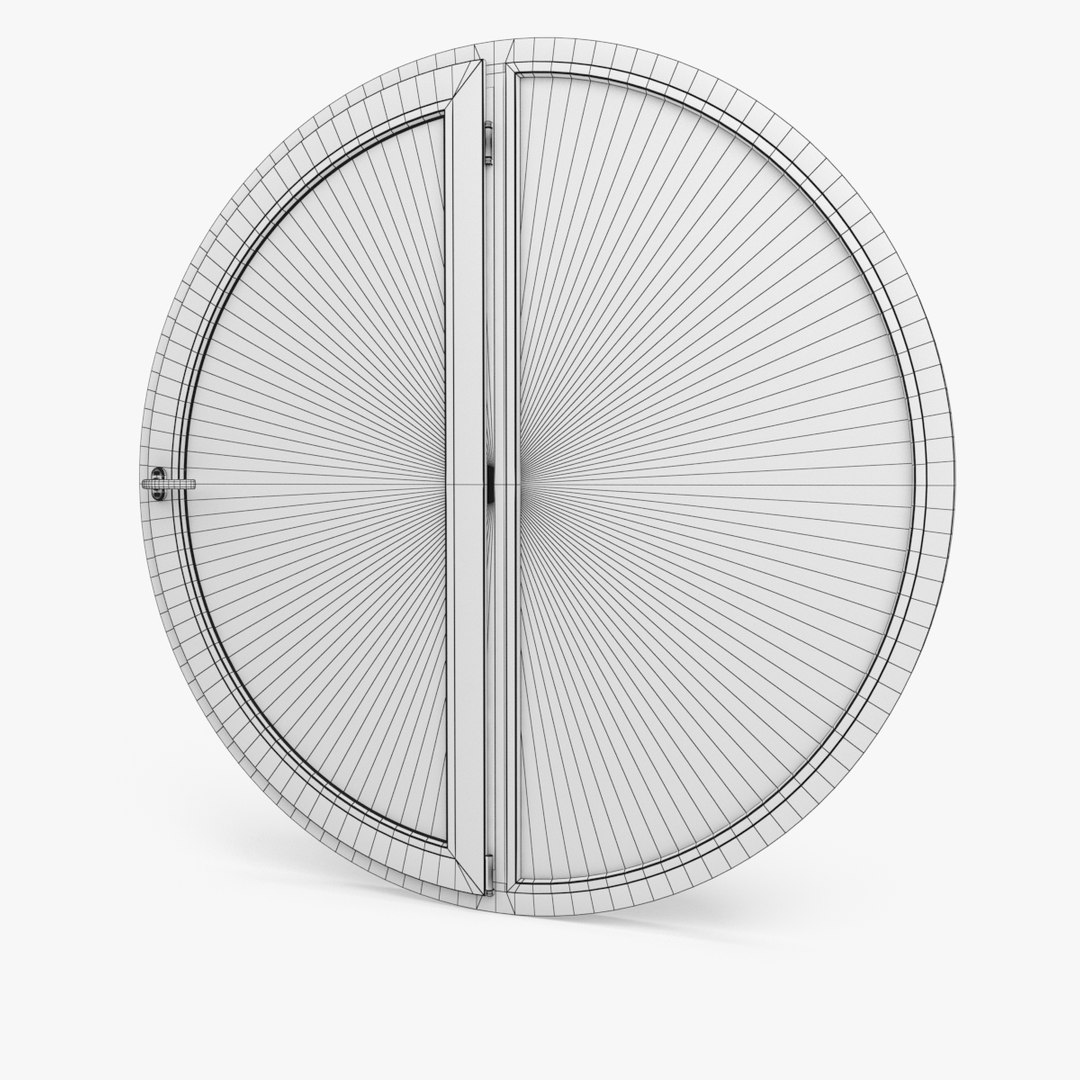 Modern Pvc Circular Window 3d Model