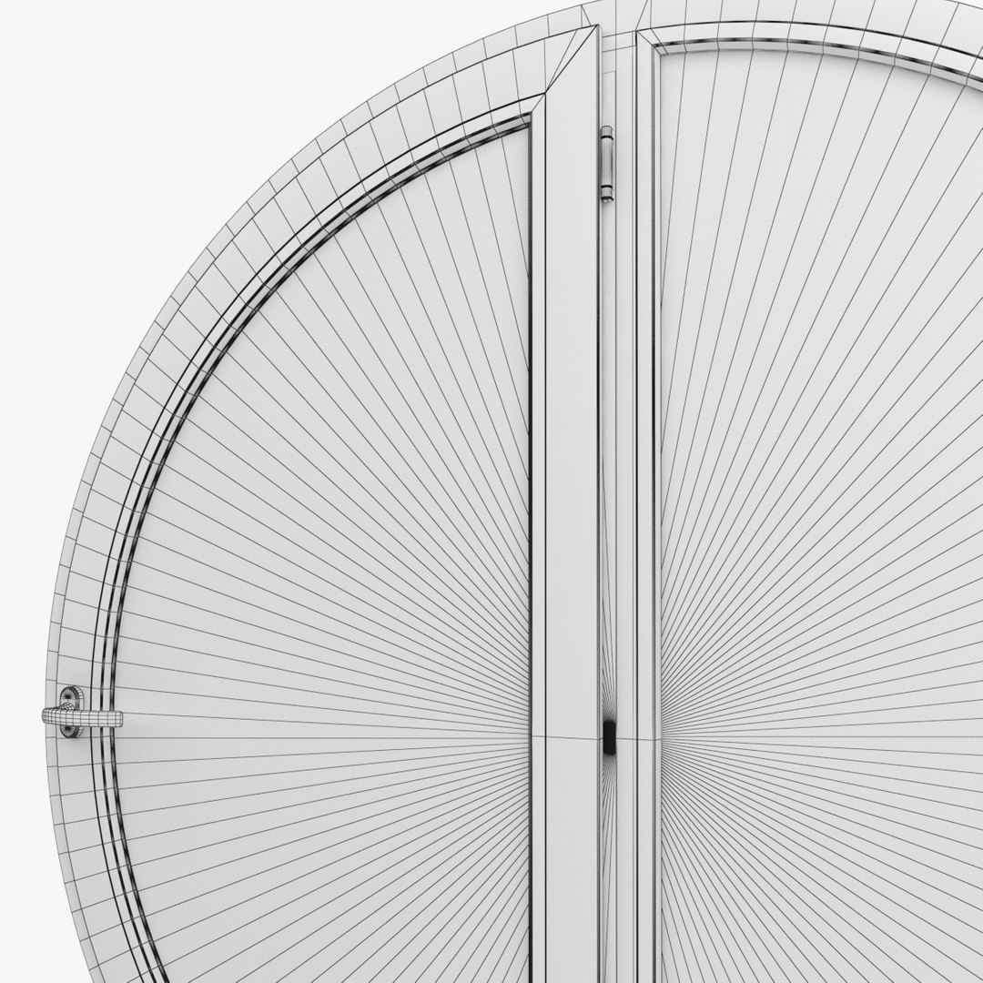 Modern Pvc Circular Window 3d Model
