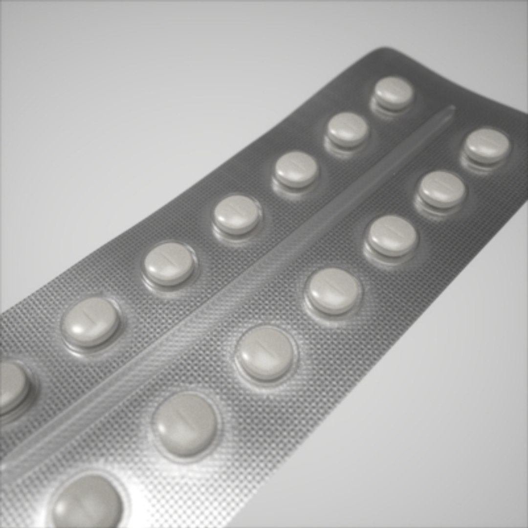 3d pill pack package model